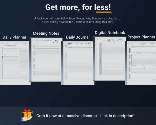 ReMarkable 2 Digital Notebook - TabletTemplates.com