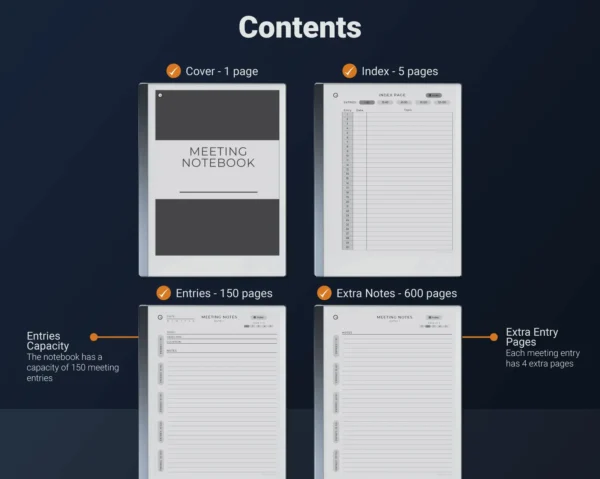 ReMarkable 2 Meeting Notes Template - TabletTemplates.com