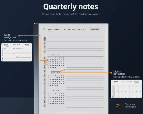 ReMarkable 2 Weekly Planner 2024 + 2025 - TabletTemplates.com
