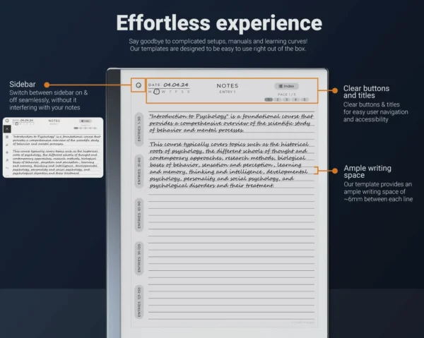 ReMarkable 2 Digital Notebook - TabletTemplates.com