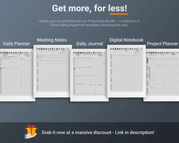 Supernote Daily Planner 2024 + 2025 - TabletTemplates.com