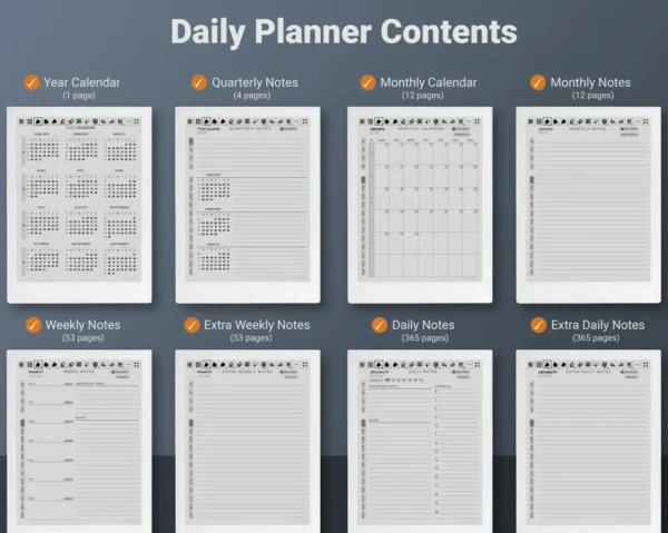 Supernote Daily Planner 2024 + 2025 - TabletTemplates.com