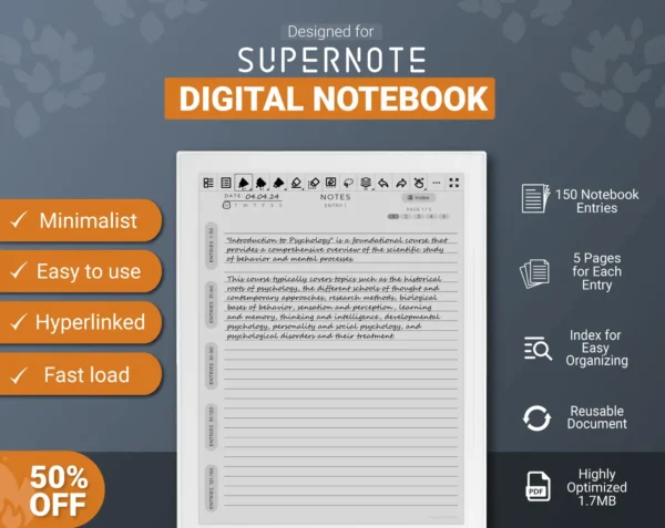 Supernote Notebook - TabletTemplates.com