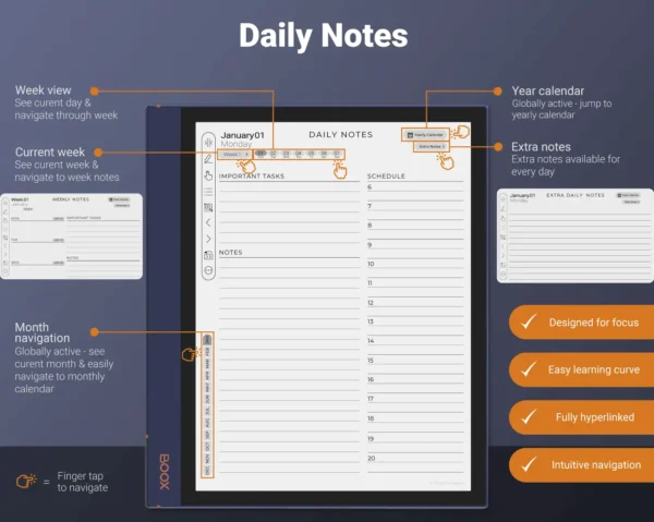 Boox Daily Planner 2024 + 2025 - TabletTemplates.com