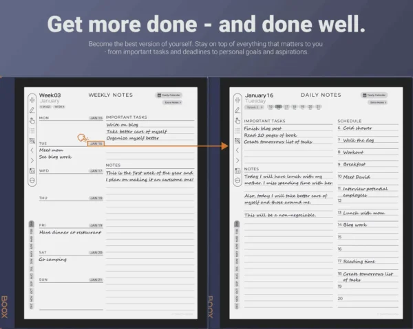 Boox Daily Planner 2024 + 2025 - TabletTemplates.com