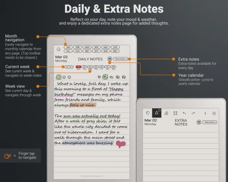 ReMarkable Paper Pro Move Daily Journal 2026-2027 - Designed By ...